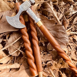 Victoria Axe Walking Stick Cane, Antique Walking Cane, Walking Stick ...