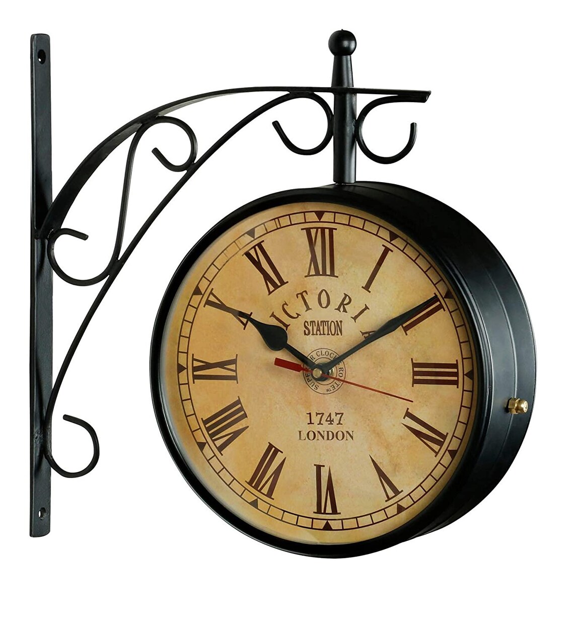 Victoria Station Clock, Wall Mounted Station Clock Black Antique ...