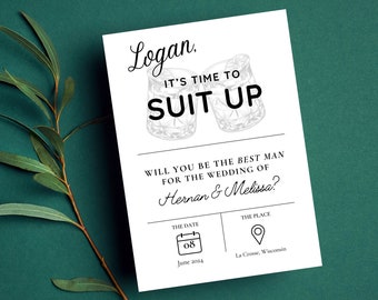 4x4 Minimalist Groomsman Proposal Card Will You Be My Groomsman Bridal ...