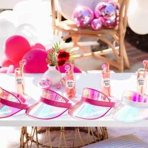 Vintage Retro Iridescent Personalized Bride Visor Bachelorette Visors ...