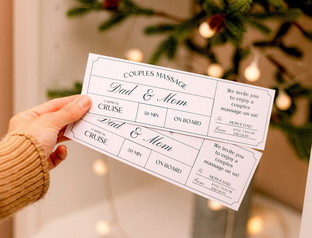 Gift Ticket Gift Gift Voucher Personalized Ticket Christmas - Etsy