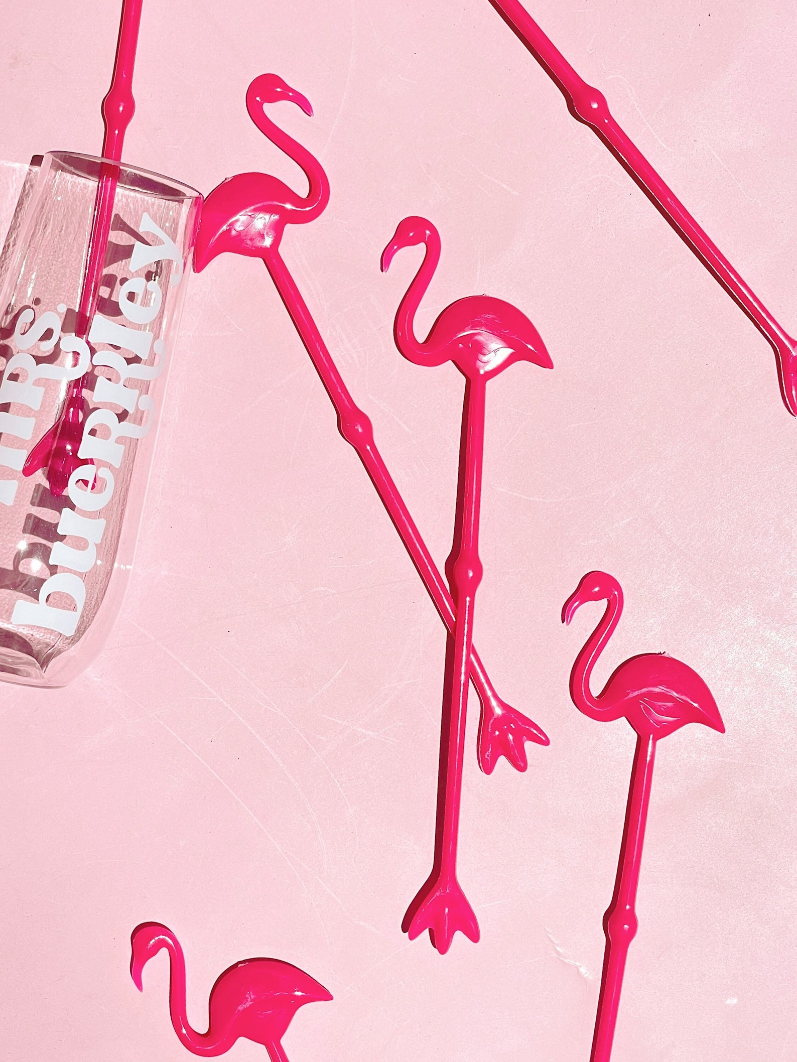 Pink Flamingo Stirrer Sticks | Tropical Bachelorette Party Decor, Set ...