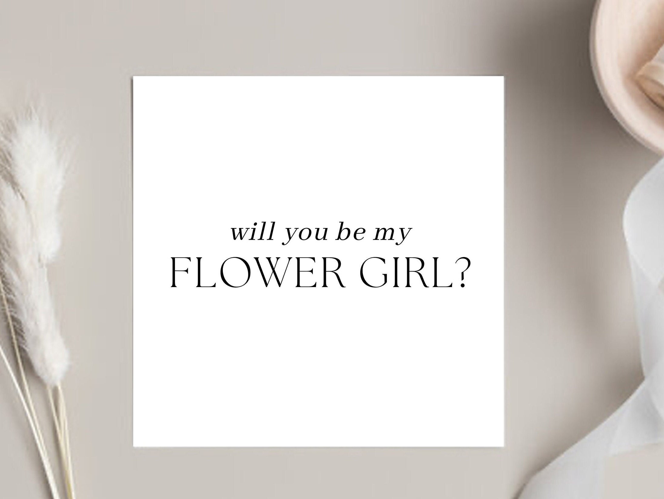 4x4 Flower Girl Proposal Card Will You Be My Flower Girl - Etsy