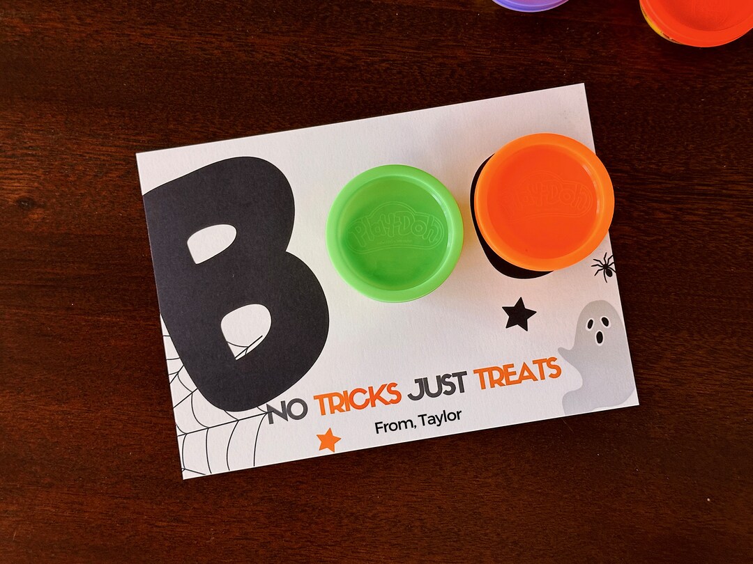 Kids Class Halloween Party BOO Card Treat Non Candy Halloween Party ...