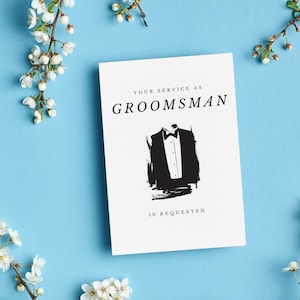Personalized Groomsmen Proposal Card Best Man Proposal 4.25x5.5 Cards W ...