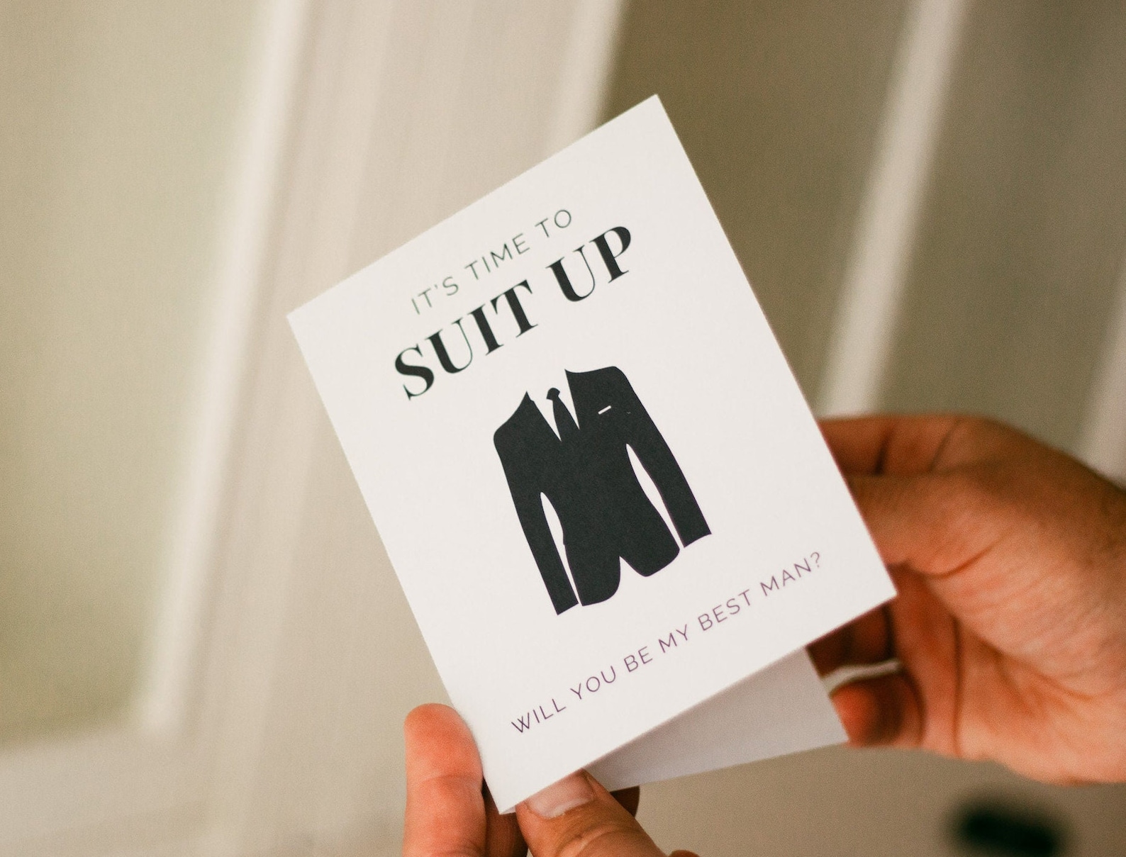 Suit up Groomsmen Proposal Card Best Man Proposal Cards W/ Envelope for ...