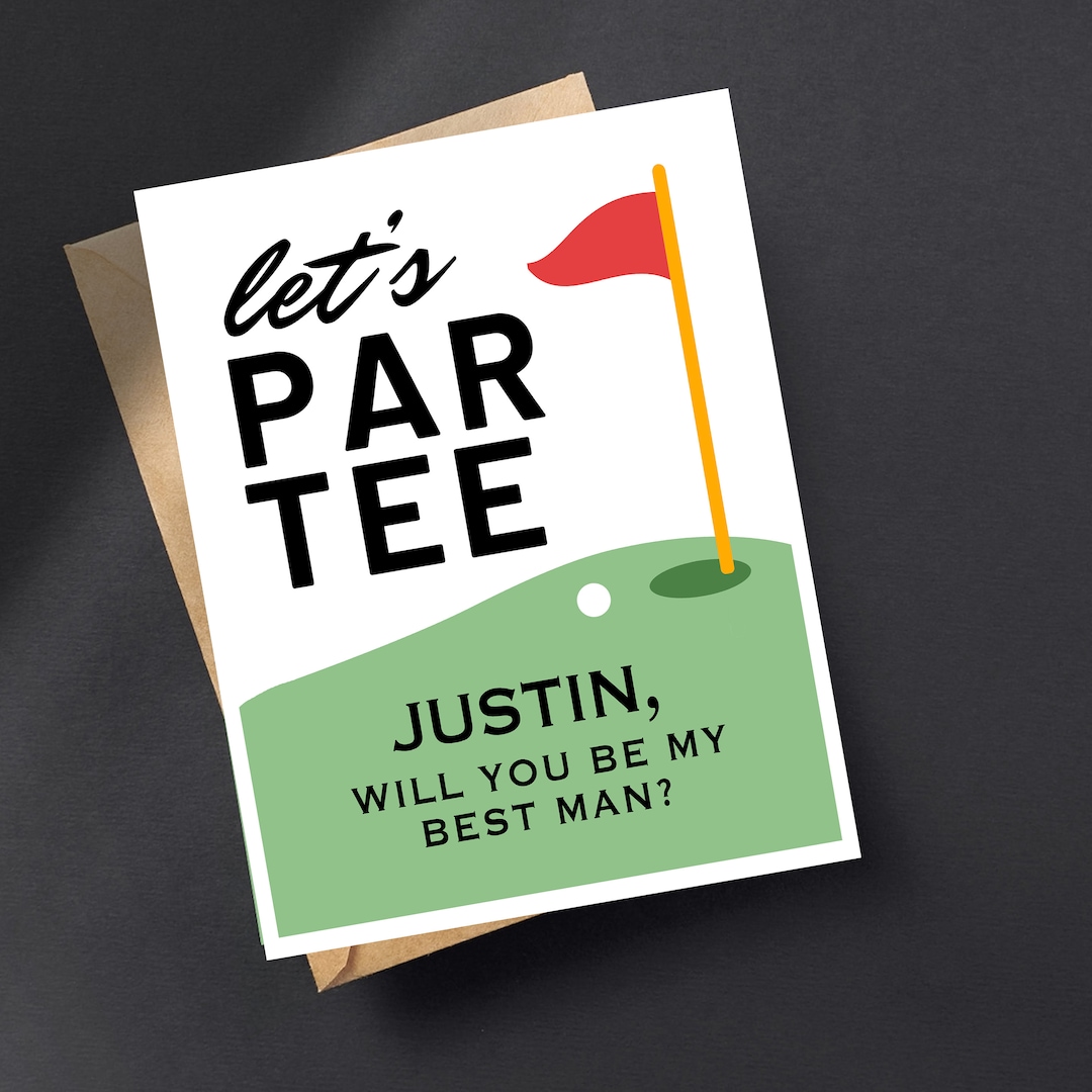 Personalized Golf Groomsmen Proposal Card for Golfing Will You Be My ...