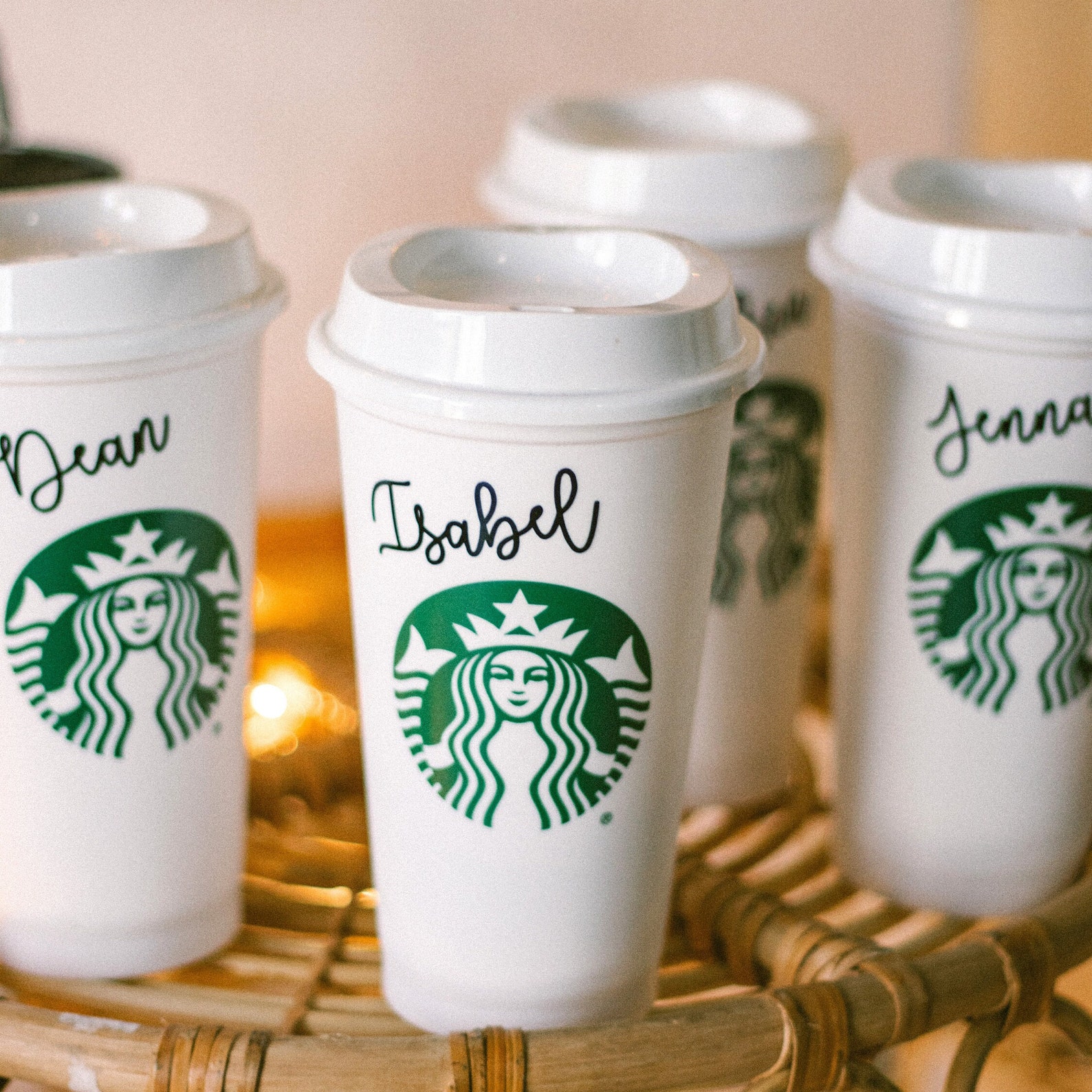 BPA Free Plastic Starbucks Cup Personalized Hot Cups With Name Reusable ...