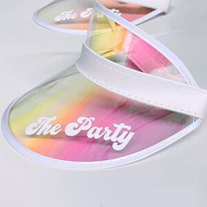 Vintage Retro Iridescent Personalized Bride Visor Bachelorette Visors ...
