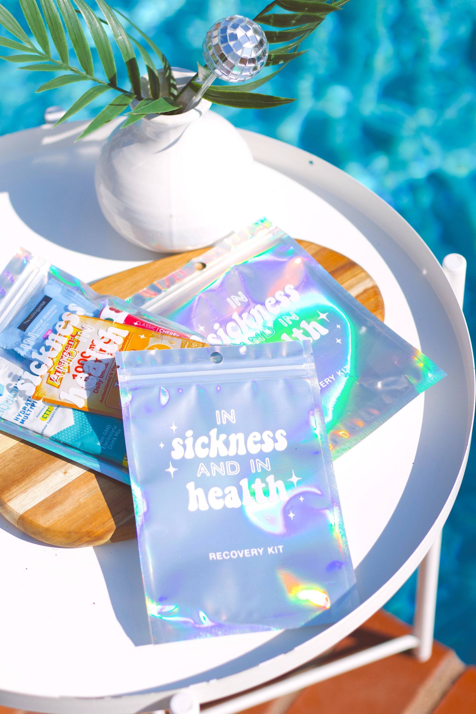 Silver Holographic in Sickness and in Health Hangover Kits - Etsy