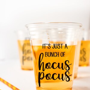 Personalized Party Cup W/ Hocus-pocus Cups Halloween Theme - Disposable ...