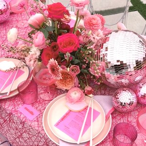 Pink Mirror Disco Ball for Retro Disco Groovy Party Decor | Last Disco ...