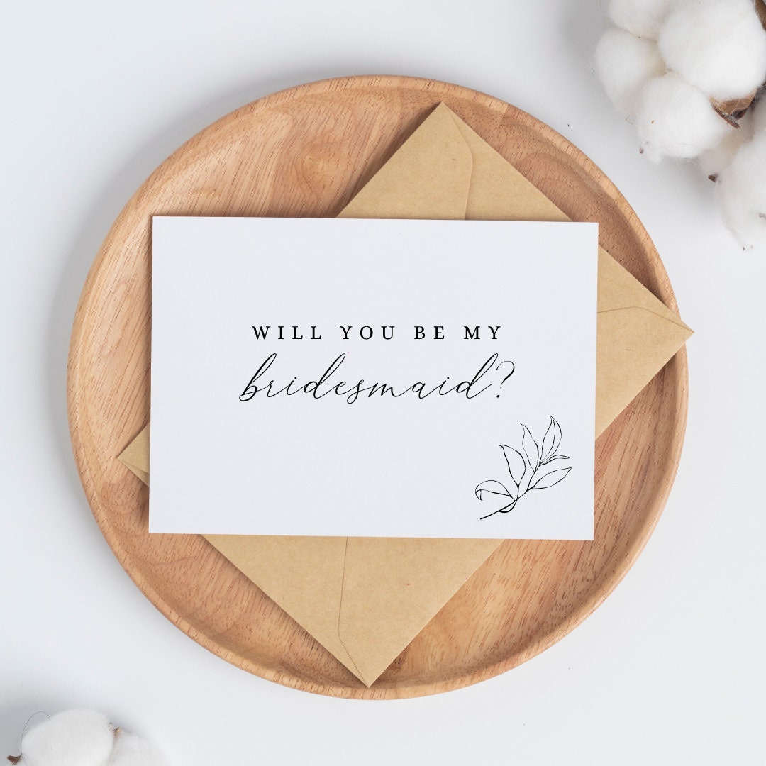 Wildflower Flower Girl Proposal Card, Bridesmaid Proposal Card ...