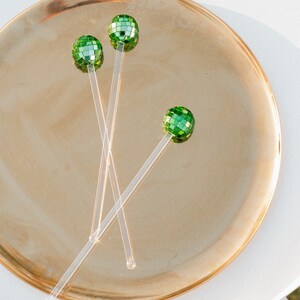 Green Disco Ball Stir Stick 1pc | Stirrer Sticks | Green Mirror Green ...