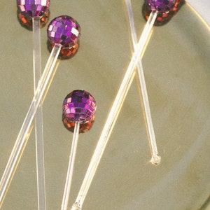 Purple Disco Ball Stir Stick 1pc | Stirrer Sticks | Purple Mirror ...
