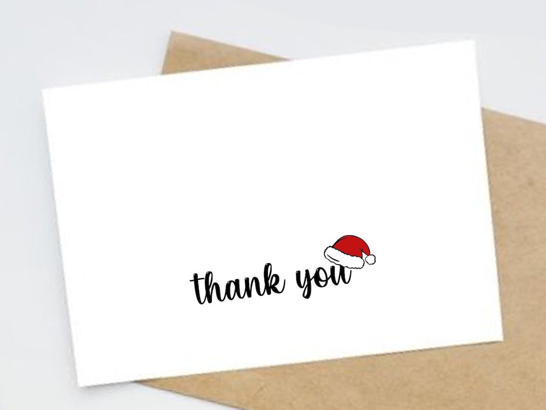 Christmas Thank You, Christmas Thank You Notes, Santa Hat Thank You ...