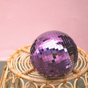 Pink Mirror Disco Ball for Retro Disco Groovy Party Decor | Last Disco ...