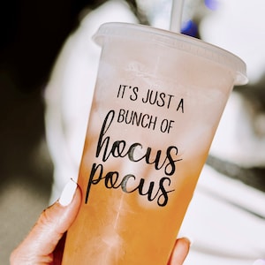 Personalized Party Cup W/ Hocus-pocus Cups Halloween Theme - Disposable or Reusable Cup ...