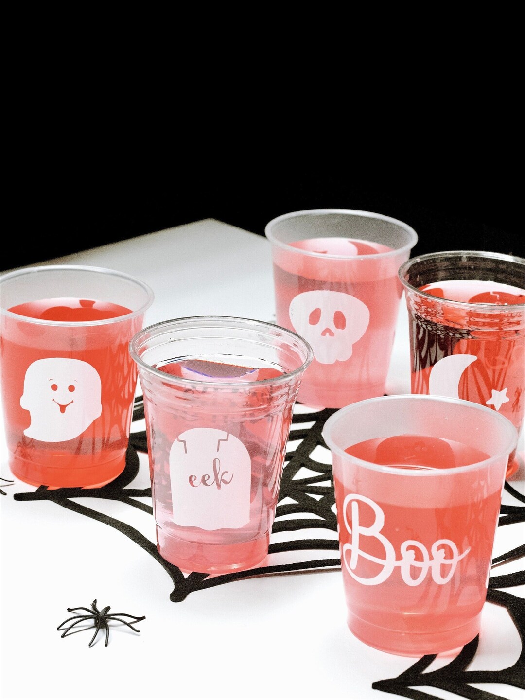 Cute Pink Halloween Personalized Party Cup Pink Halloween Theme ...