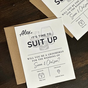 Personalized Groomsmen Proposal Card Flat Informational Best Man ...