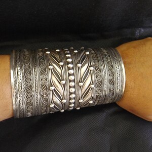 Moroccan Bracelet Long Silver Cuff Berber,bangle Bracelets Jewelry ...