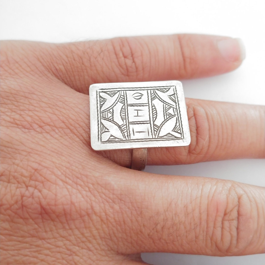 Moroccan Rings Amazigh Tuareg Handcrafted Artisanal Berber Silver ...