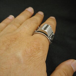 Moroccan Ring Silver Pyramid, Vintage Berber Pyramide Rings Handmade ...