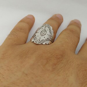 Moroccan Ring Silver Tuareg Berber Sterling Handmade Shield Rings ...