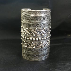Moroccan Bracelet Long Silver Cuff Berber,bangle Bracelets Jewelry ...