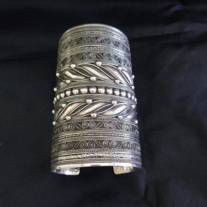 Moroccan Bracelet Long Silver Cuff Berber,bangle Bracelets Jewelry ...