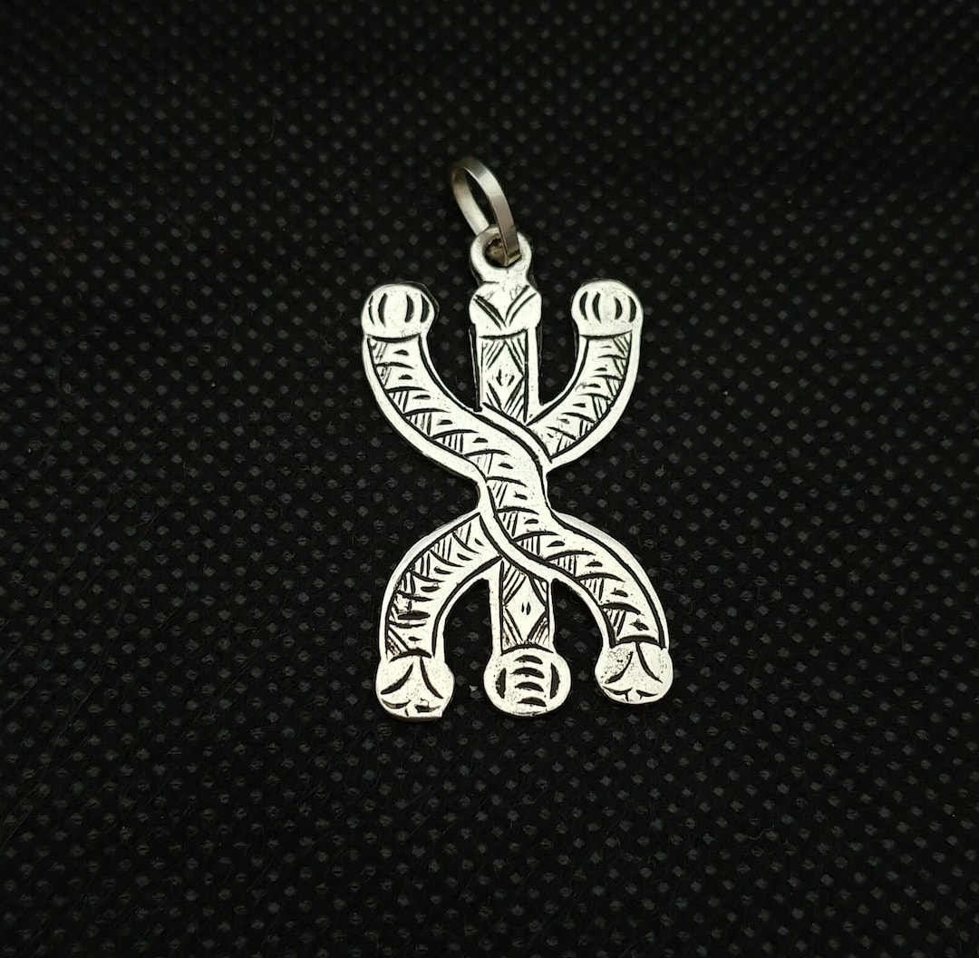 Berber Symbol Necklace Silver, Pendant African Amazigh, YAZ Charm ...
