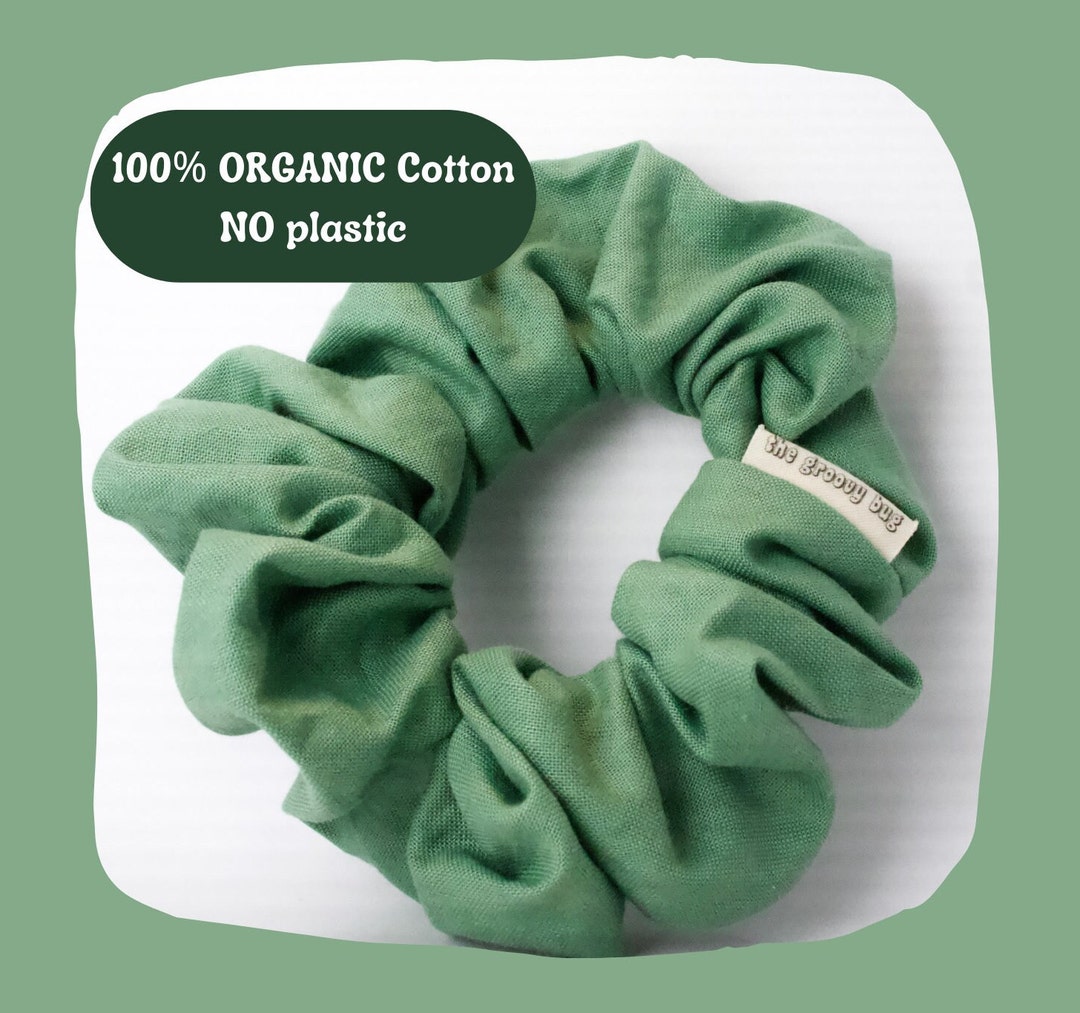 Green Scrunchies Organic & Handmade, 100% Cotton + OEKO-TEX Certified ...