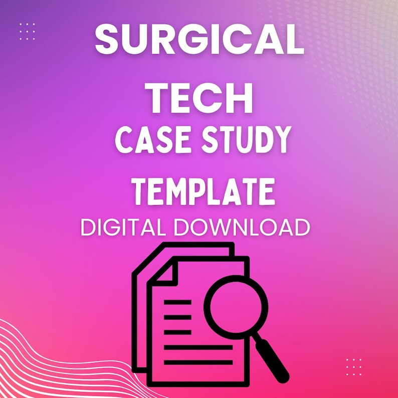 Surgical Tech Case Study Template: Printable Surgery Worksheet - Etsy UK