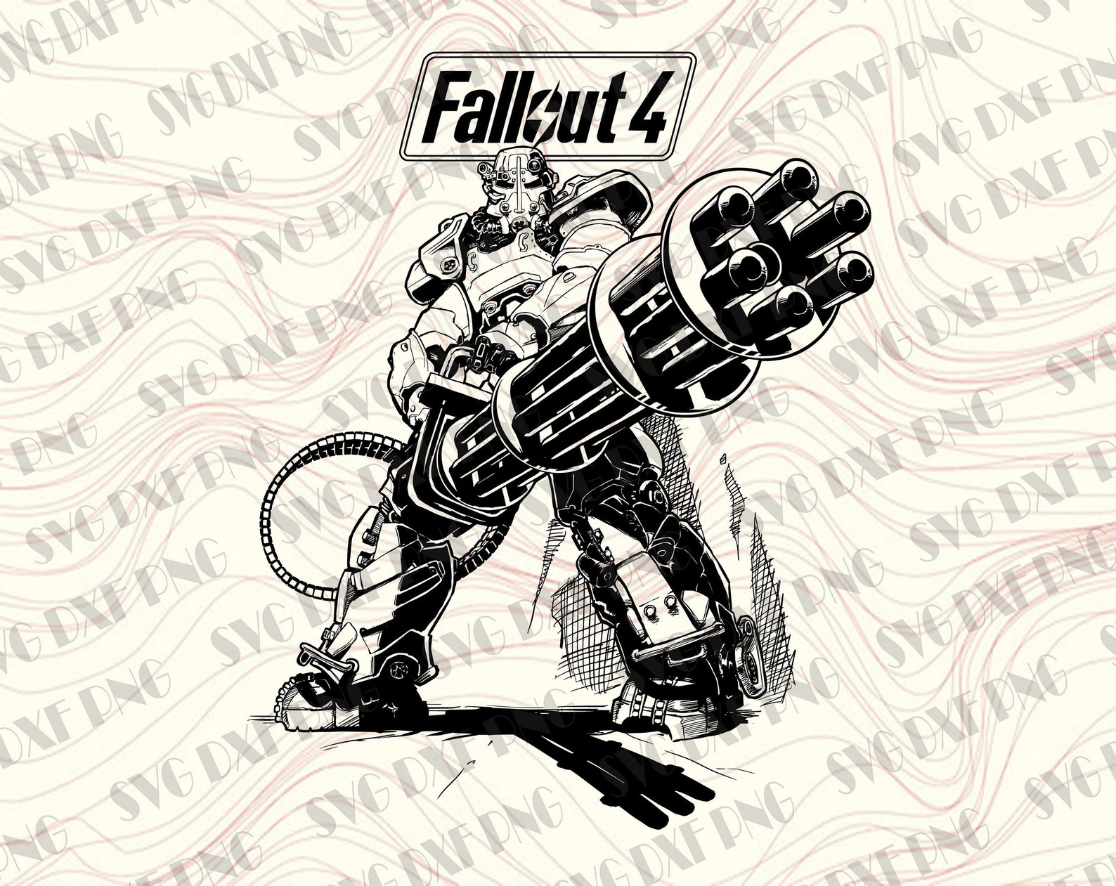 Fallout T45 power amor svg Fallout symbol cricut silhouette | Etsy