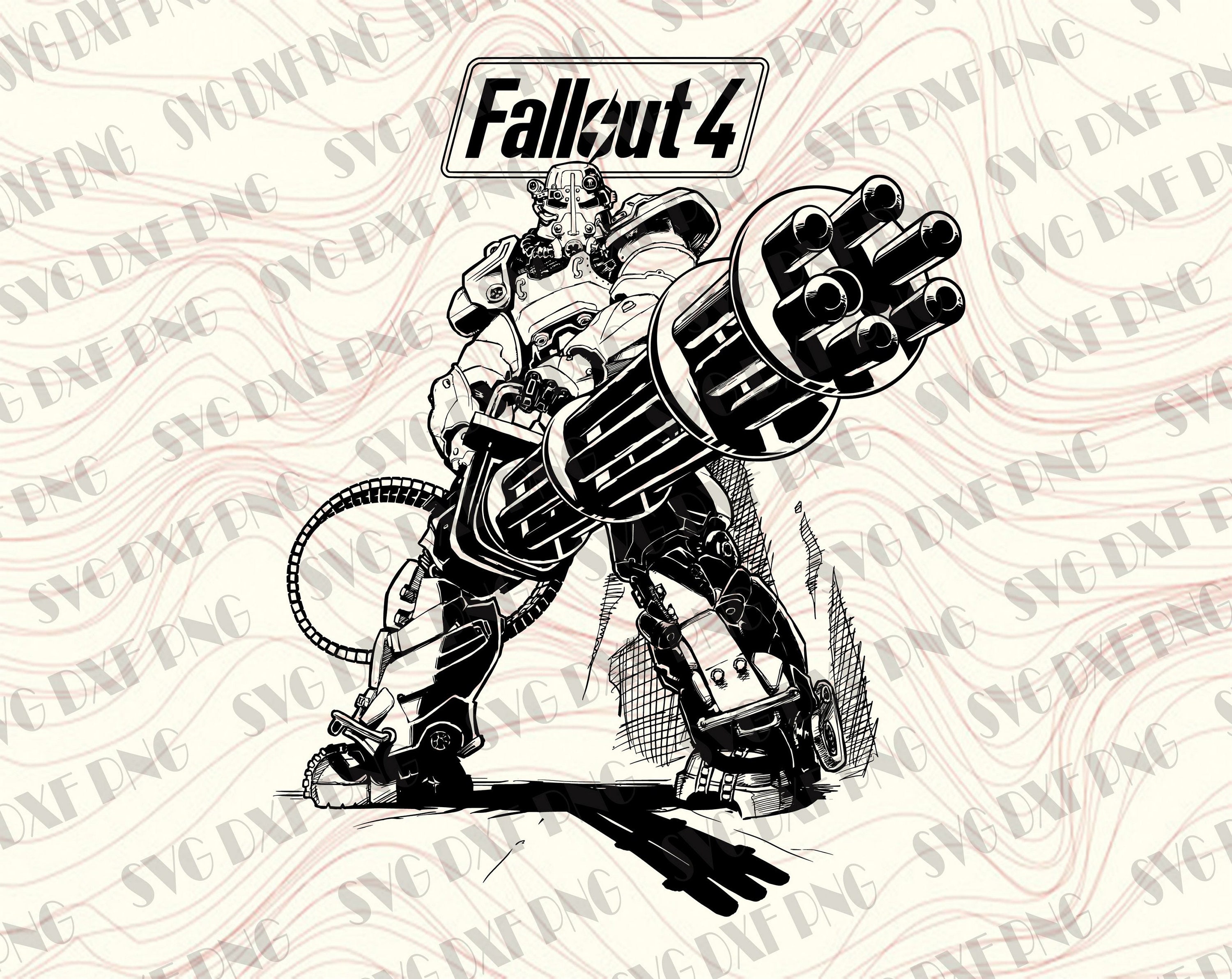 Fallout T45 power amor svg Fallout symbol cricut silhouette | Etsy