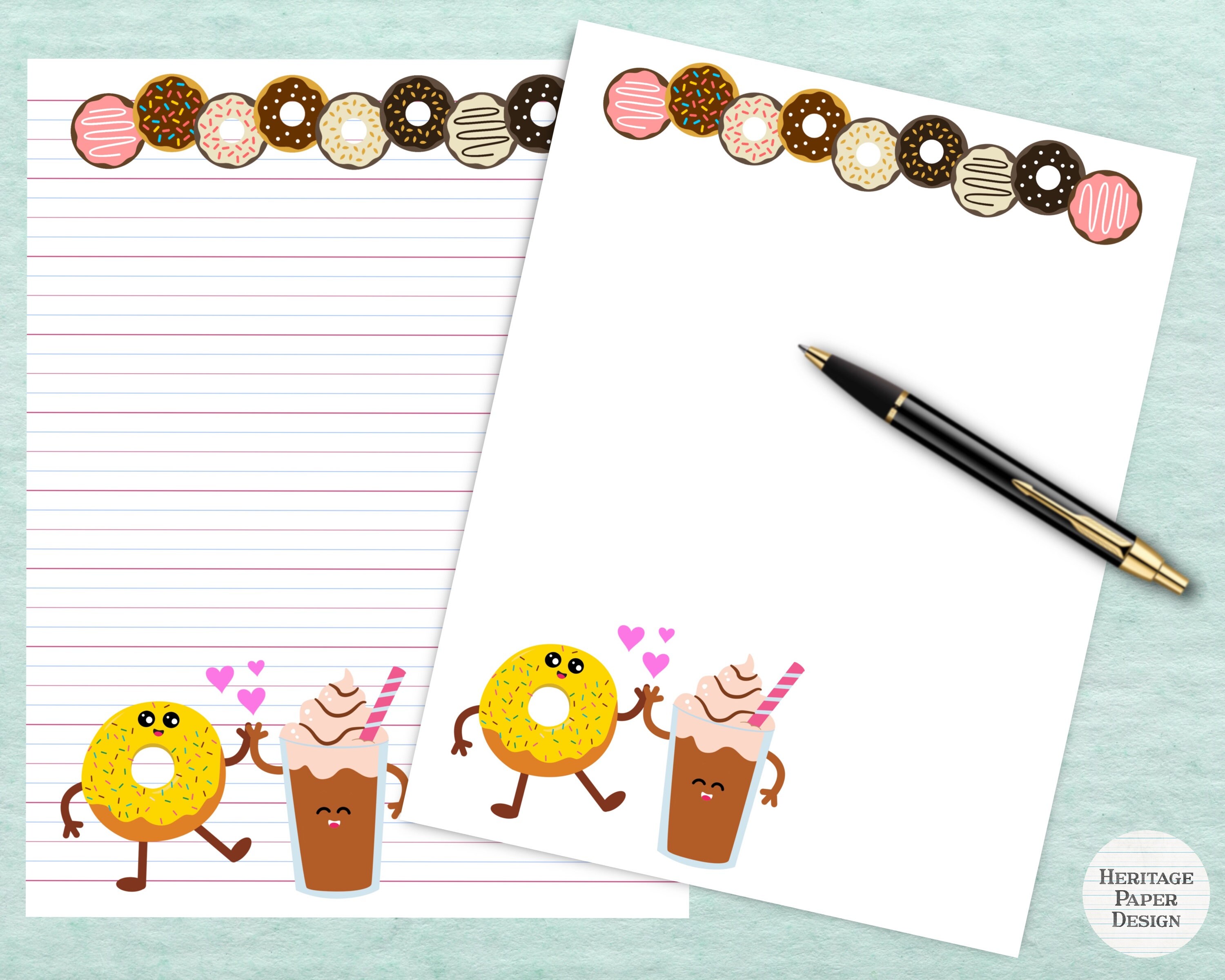 Papercraft Lined and unlined printable writing paper for snailmail ...