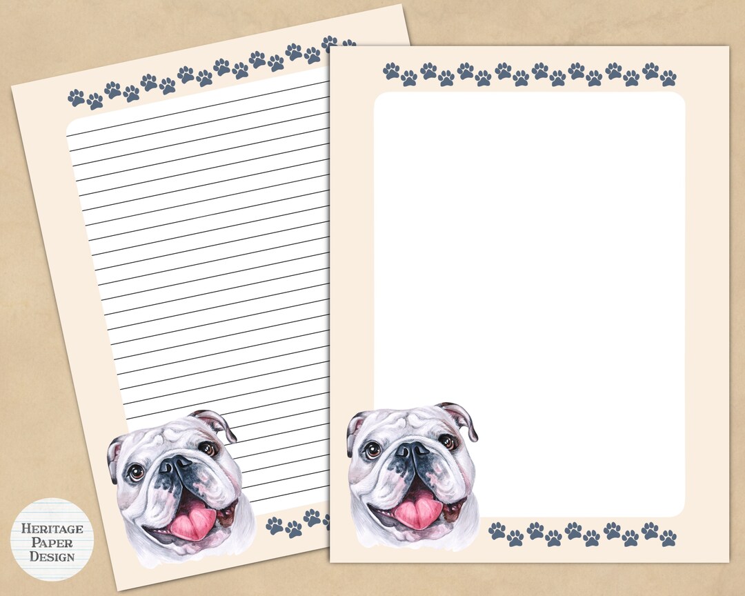 Bulldog Stationery Paper | Lined & Unlined, Penpal Letter Writing (PDF ...