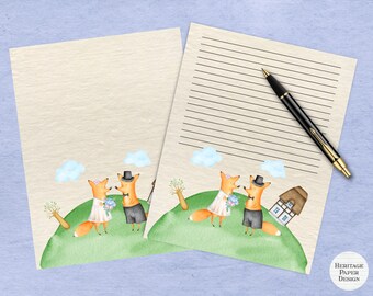 Cute Hedgehog Printable Stationery / Digital Note Paper / - Etsy