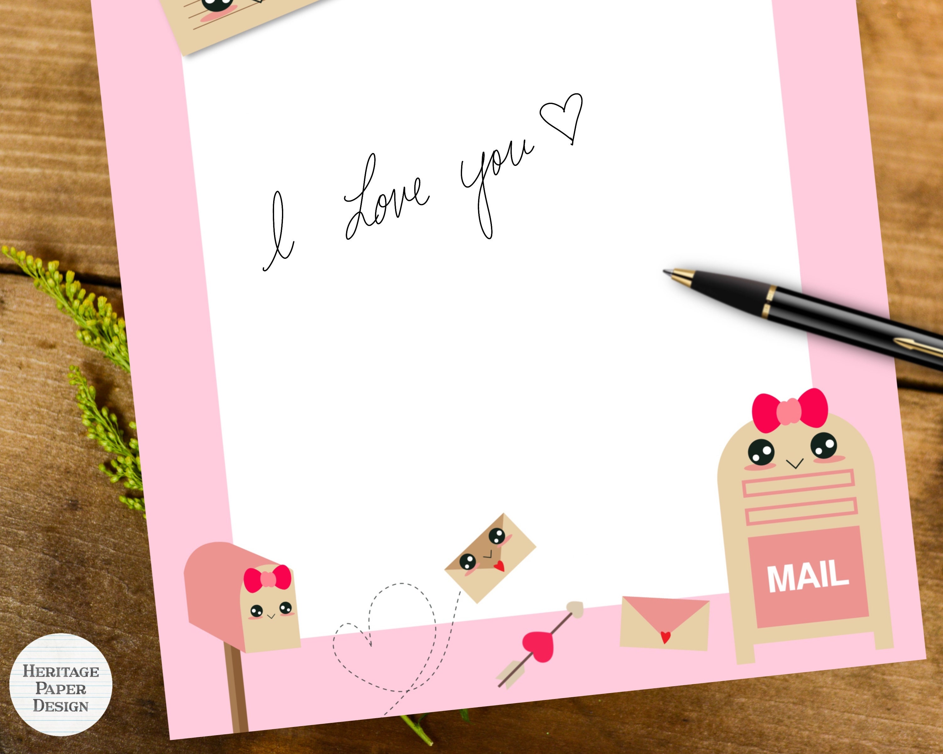 Cute Love Letter Printable Stationery | Print Easily at Home | Perfect ...