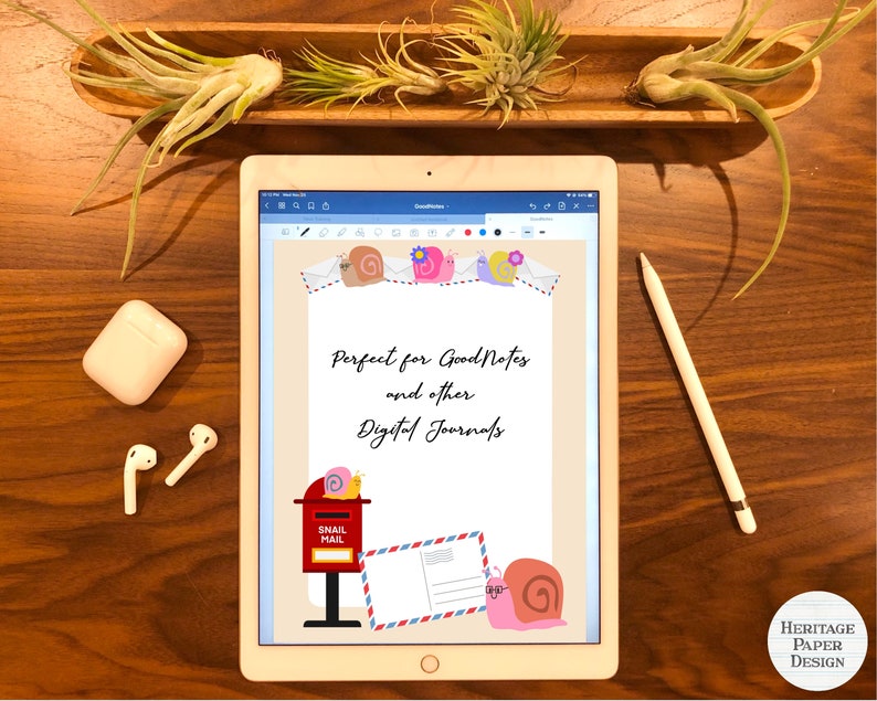 Snail Mail Printable Stationery #2 / Digital Note Paper / Instant ...