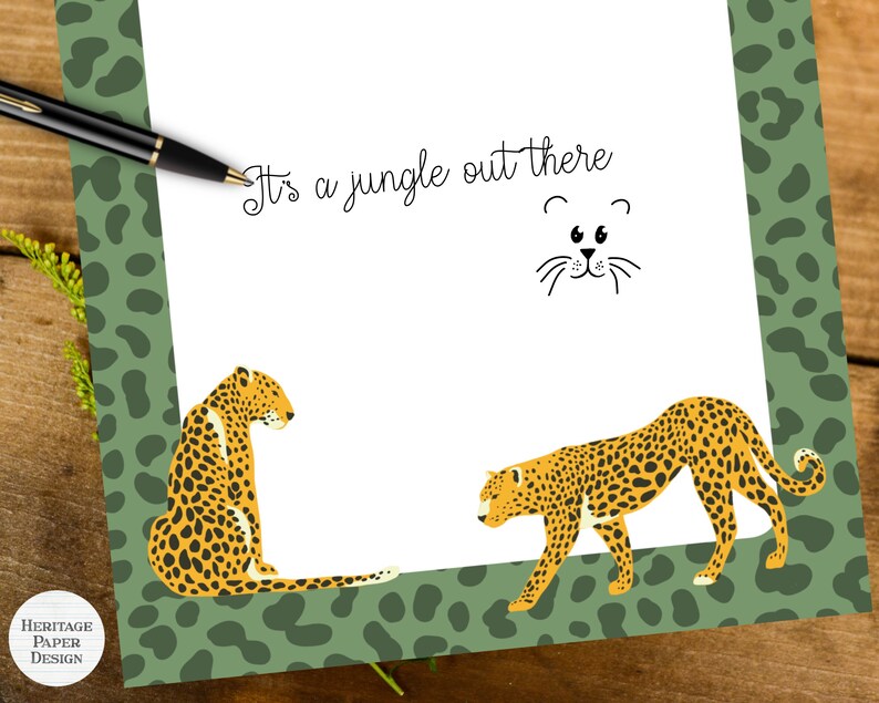 Cheetah Leopard Printable Stationery | Print Easily at Home | Perfect ...