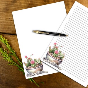 Potted Plant Printable Stationery Bundle Set / 8 Different Designs ...