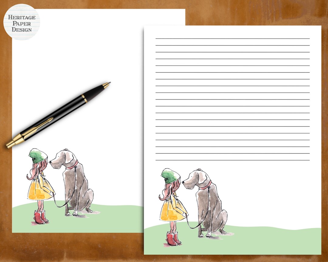 Girl’s Best Friend - Printable Stationery | Big Friendly Mutt Dog ...
