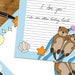 Cute Sea Otters Printable Stationery / Digital Note Paper / Instant ...
