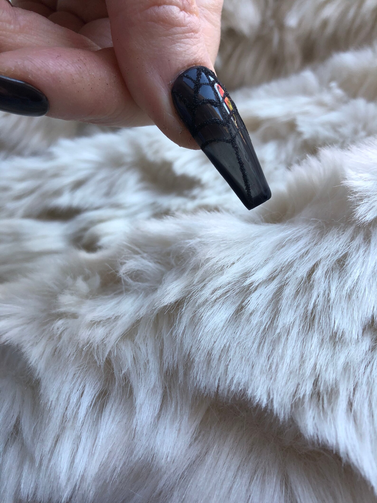 Glass Black Spider Web Gothic Press on Nails | Stick on Nails | Glue on ...