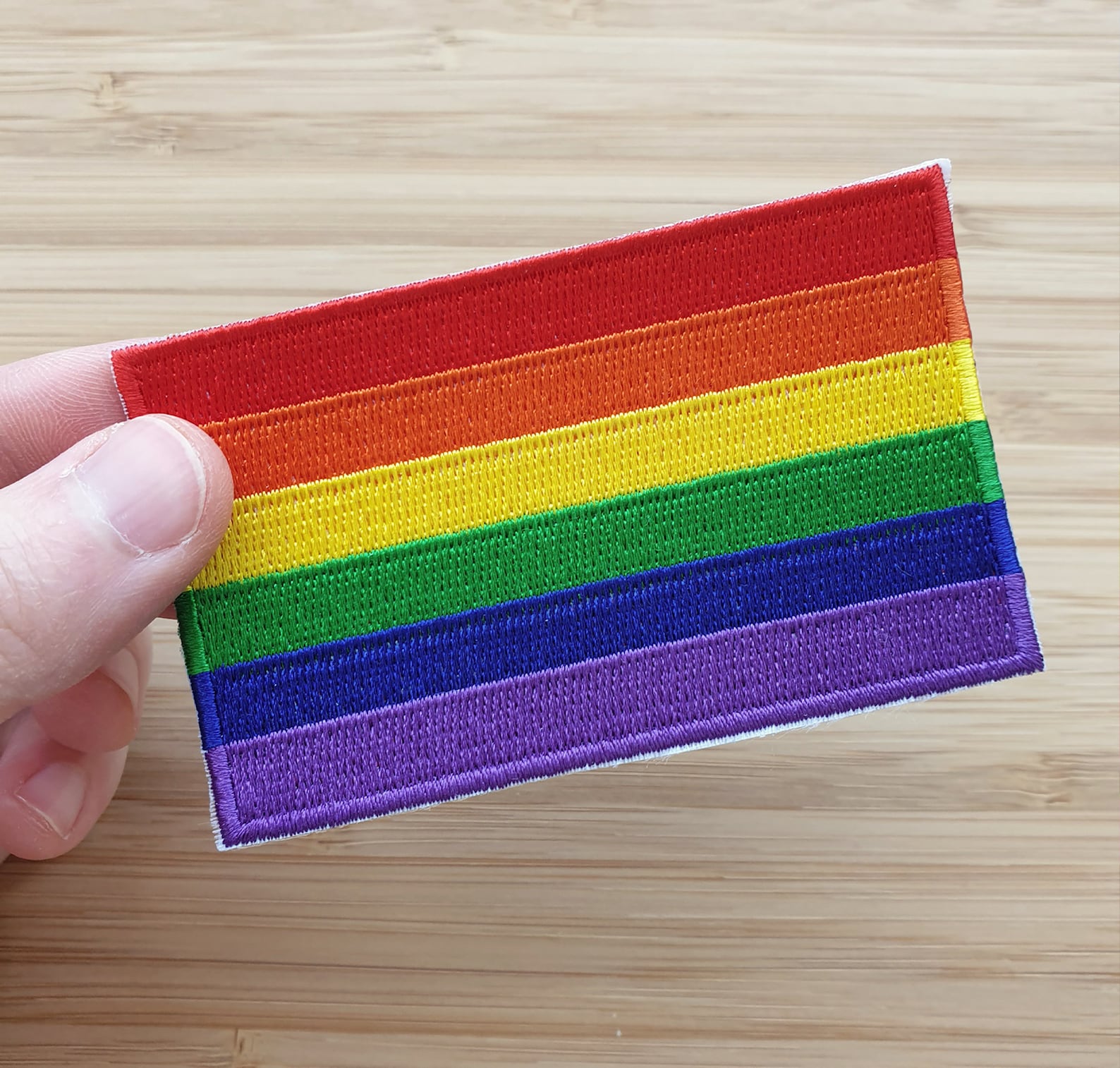LGBTQ+ Rainbow Pride Patch – Large LGBTQ Embroidered Iron‑on Badge ...