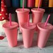 Pink Reusable Cup 24 Oz Set of 5 - Etsy