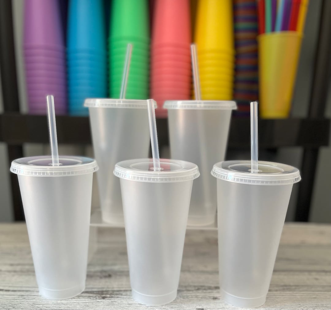 Reusable Cold Cups 24 Oz Set of 5 Cups L Clear Cups 24 Oz - Etsy UK
