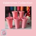 Pink Reusable Cup 24 Oz Set of 5 - Etsy