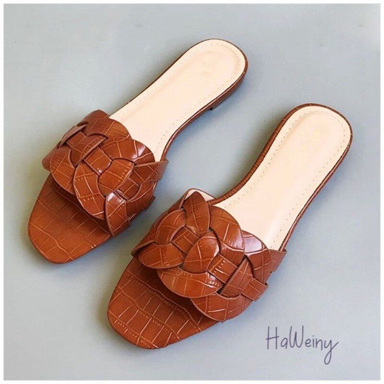 Women Slippers Summer Open Toe Flat Sandal Slides Outdoor - Etsy